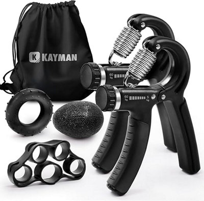 Kayman Grip Strengtheners - Adjustable Resistance Hand Exerciser ...
