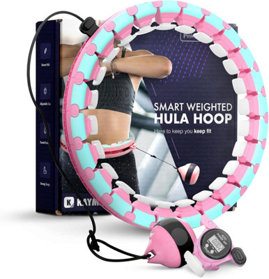 Kayman Hula Hoops Ring, 24 Attachable Weighted Knots for Fitness and ...