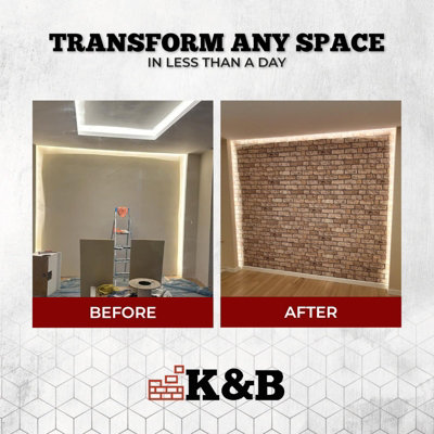 KB Panels 3D Wall Panels - Brick Effect, Lightweight EPS, Easy Install ...