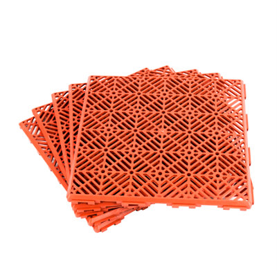 KCT 1 Pack (5 Pieces) Coloured Garden Non Slip Interlocking Path Tiles