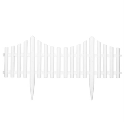 KCT 1 Pack - Interlocking Plastic Lawn Border Edging Flexible White ...