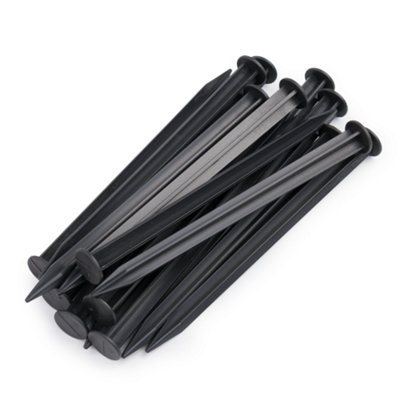 KCT 10 Pack 18cm Plastic Fixing Pegs for Flexible Garden Lawn Edging ...