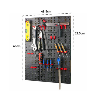 KCT 2pc Garage Wall Mount Tool Board Organiser