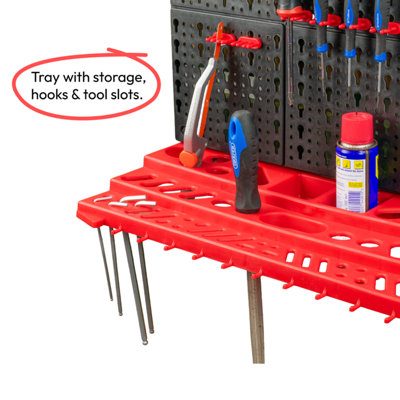 KCT 2pc Garage Wall Mount Tool Board Organiser
