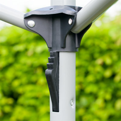 KCT 3 Arm Outdoor Rotary Washing Line Clothes Airer - 30m Drying Area