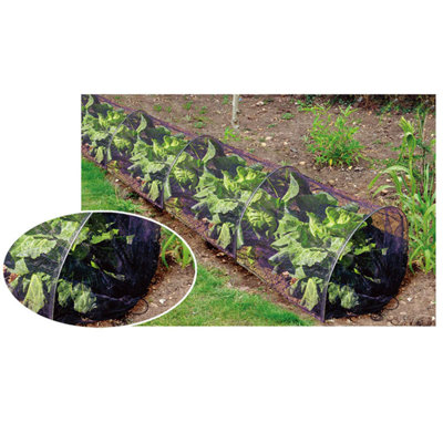 KCT 3 Pack 3m Garden Grow Tunnel Allotment Cloche Net Mesh Plant Cover ...
