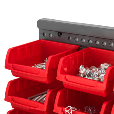 KCT 32 Pcs Wall Mounted Tool Storage Bins Plastic Pegboard Organiser ...