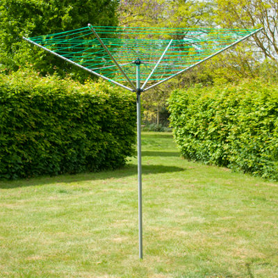 KCT 4 Arm Rotary Washing Clothes Line with 50m Drying Area Outdoor ...
