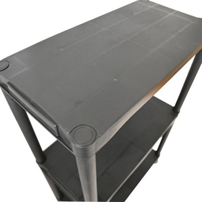 KCT 4 Tier Plastic Garage Shelving Shelves Home Shelf Storage Unit for ...