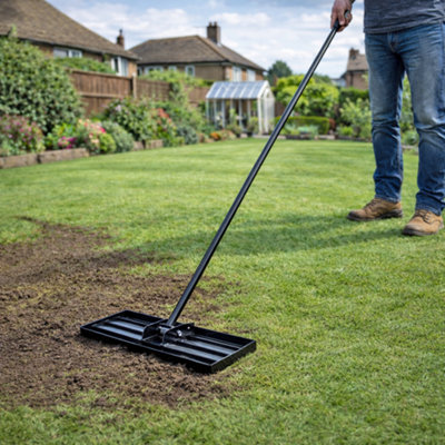 KCT 45.5x24.5cm Levelling Rake Grass Flattening Top Dressing Smoothing ...