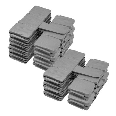 KCT 5 Pack- Stone Slab Garden Lawn Border Edgings - 50 Pieces Total at B&Q