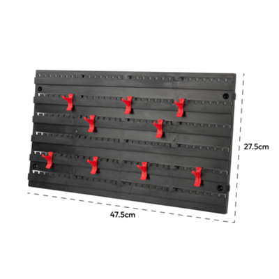 KCT 54 Pcs Wall Mounted Peg Panel Board with Shelf Tool Storage Rack ...