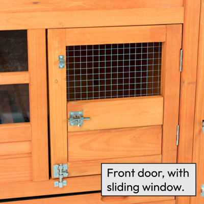 KCT 6ft Large Chicken Coop And Run With Egg Nest Box Poultry Hen House ...