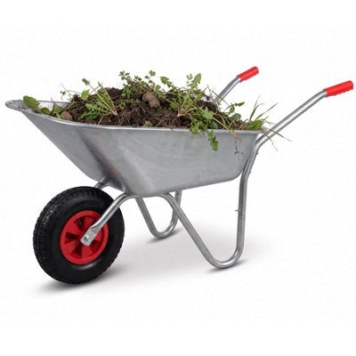 KCT 80L Litre Wheelbarrow Garden Barrow with Pneumatic Wheel Small ...