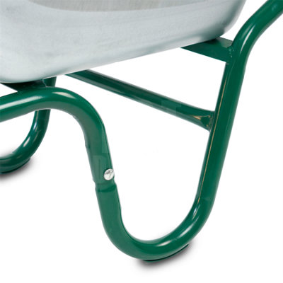 KCT 85L Heavy Duty Large Wheelbarrow with Galvanised Steel Metal Tray ...