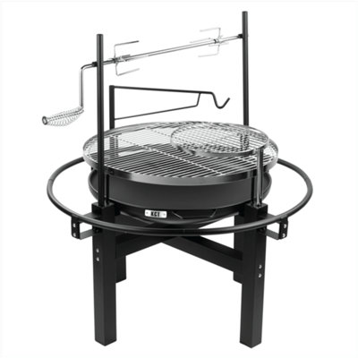 KCT BBQ Grill with Rotisserie Fire Pit With Tool Set