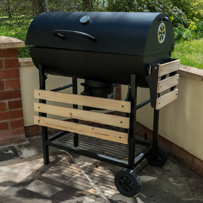 KCT Classic Barrel Outdoor BBQ Smoker With Tool Set