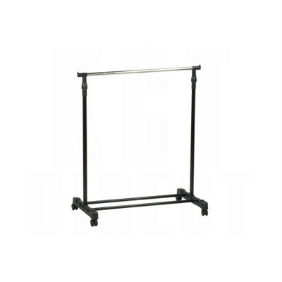 KCT Clothes Rail on Wheels - Single Adjustable Rack