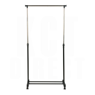KCT Clothes Rail on Wheels - Single Adjustable Rack