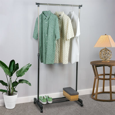 KCT Clothes Rail on Wheels - Single Adjustable Rack at B&Q