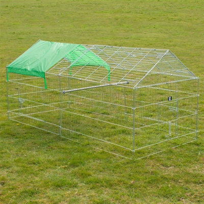 KCT Extra Large Apex Enclosed Roof Metal Pet Playpen Run for Dogs, Cats ...