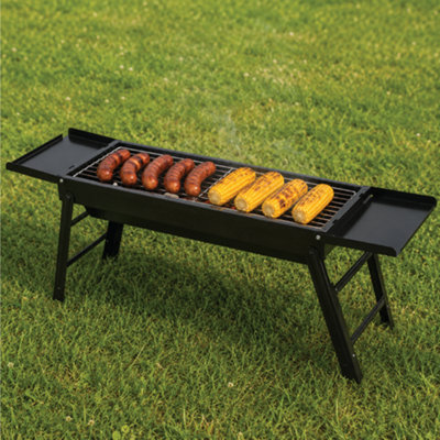KCT Folding BBQ With Shelves Portable Picnic Grill Charcoal For Camping ...