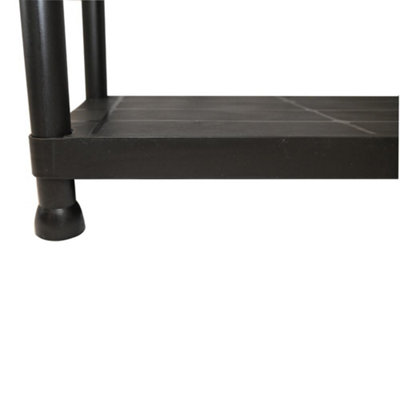 KCT Garage Shelving 3 Tier Plastic Storage Unit 2 Pack