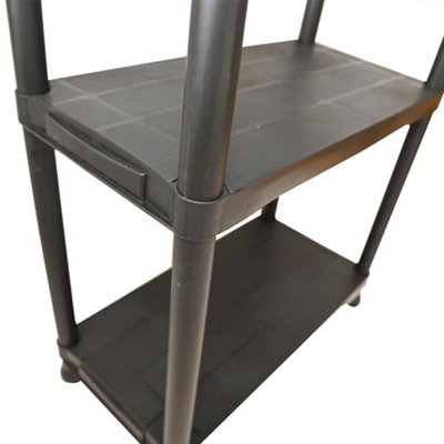 KCT Garage Shelving 4 Tier Plastic Storage Unit 2 Pack