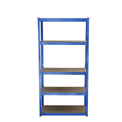 KCT Garage Shelving 5 Tier Unit Metal Shelving Unit Blue Shed Storage ...