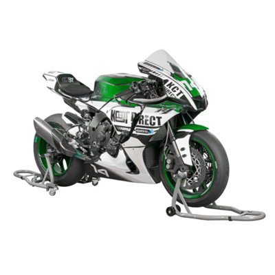 KCT Heavy Duty Front Wheel Fixed Jack & Rear Motorcycle Paddock Stand ...