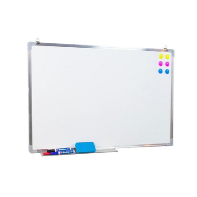 KCT Magnetic Whiteboard Set with Whiteboard, Pens, Magnets and Eraser ...
