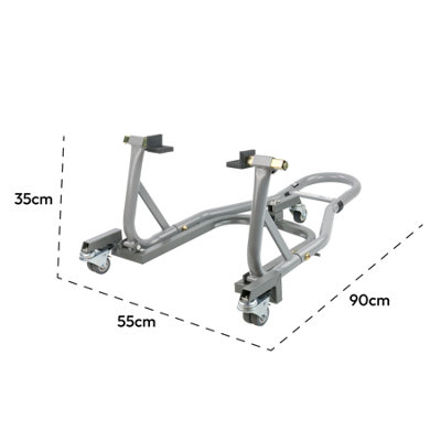 KCT Motorcycle Rear Stand Dolly Adjustable Heavy-Duty Coated Steel ...
