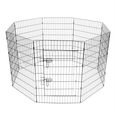 KCT Pet Puppy Dog Play Pen Extra Large Wire Enclosure Playpen Floor ...