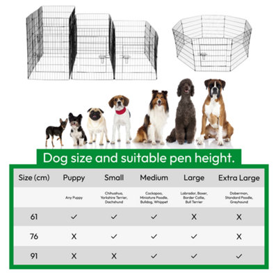 KCT Pet Puppy Dog Play Pen XL Wire Enclosure Playpen Small Animal ...