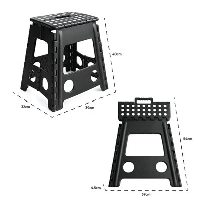 KCT Portable Folding Step Lightweight Multi Purpose Home Stool Plastic ...