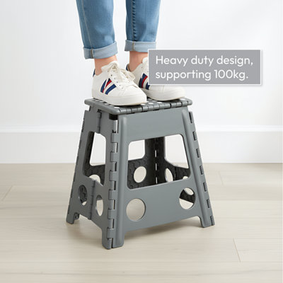 KCT Portable Folding Step Lightweight Multi Purpose Home Stool Plastic ...