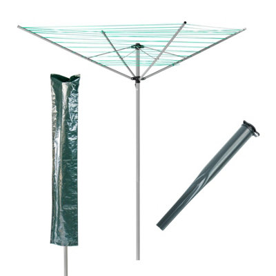 KCT Rotary Washing Line 4 Arm Outdoor Clothes 40m Drying Area With ...