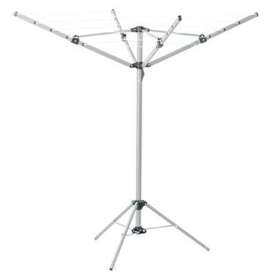 KCT Rotary Washing Line 4 Arm Portable Free Standing Airer 16m Drying Area