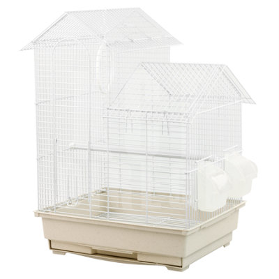 KCT Santiago Small Exotic Portable Bird Cage - White