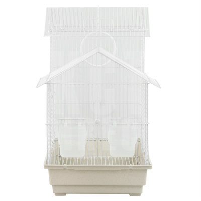 KCT Santiago Small Exotic Portable Bird Cage - White