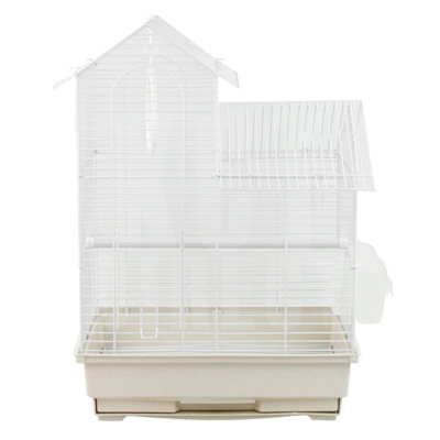KCT SANTIAGO SMALL EXOTIC PORTABLE BIRD CAGE - WHITE
