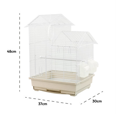 KCT SANTIAGO SMALL EXOTIC PORTABLE BIRD CAGE - WHITE