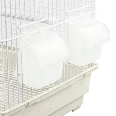 KCT SANTIAGO SMALL EXOTIC PORTABLE BIRD CAGE - WHITE