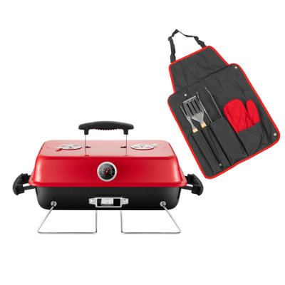 KCT Table Top BBQ Tool Set Portable Charcoal Barbecue Compact Camping ...