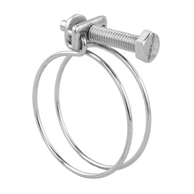 KCT Universal Adjustable Double Wire Hose Clips 37-42mm Metal Screw ...