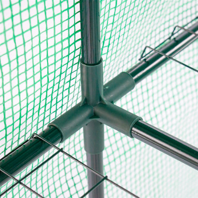 KCT Walk In Greenhouse Outdoor Garden Potting Iron Frame PVC Roll Up ...