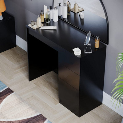 Matt black dressing table store