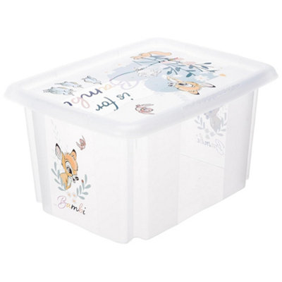 KEEEPER BAMBI TURN AROUND STACKABLE BOX WITH LID 15 LITRE TRANSPARENT