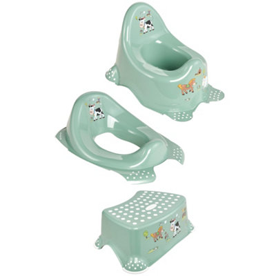 Keeeper Funny Farm Baby Potty, Toilet Seat & Step Stool