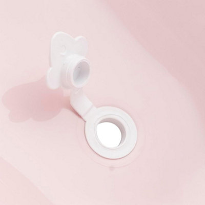 Keeeper Pink Baby Bath 84cm with Plug & Baby Bath Safety Net